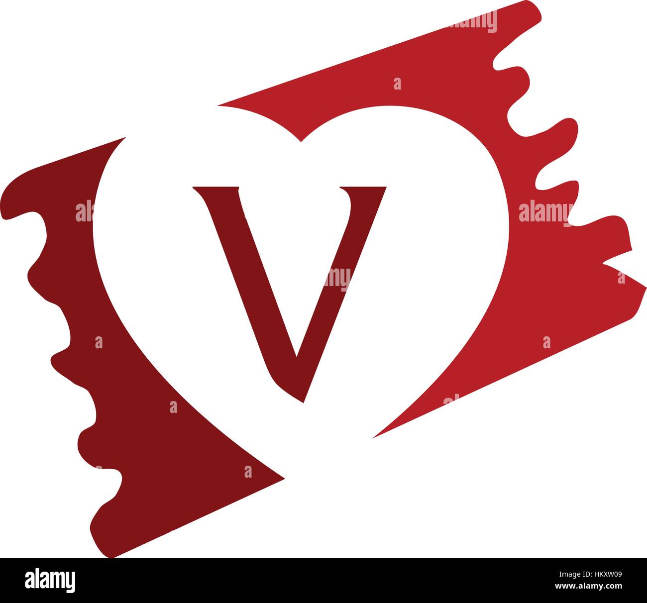 Love Initial V Stock Vector Image & Art - Alamy