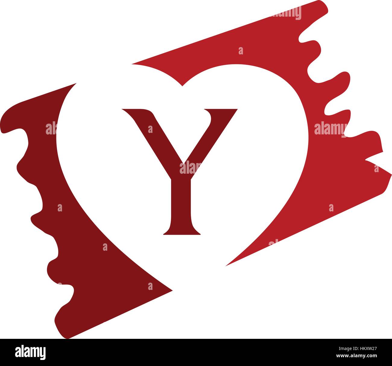 Love Initial Y Stock Vector Image & Art - Alamy