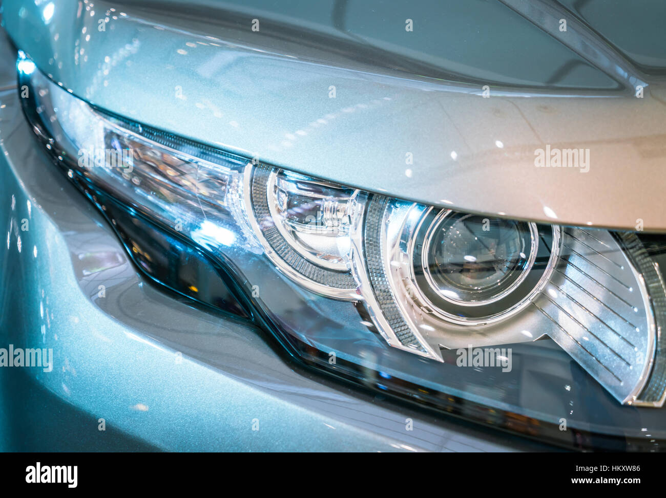 Headlights of car Stock Photo - Alamy