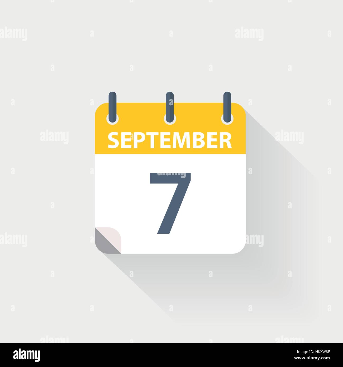 7 september calendar icon on grey background Stock Vector Image & Art ...