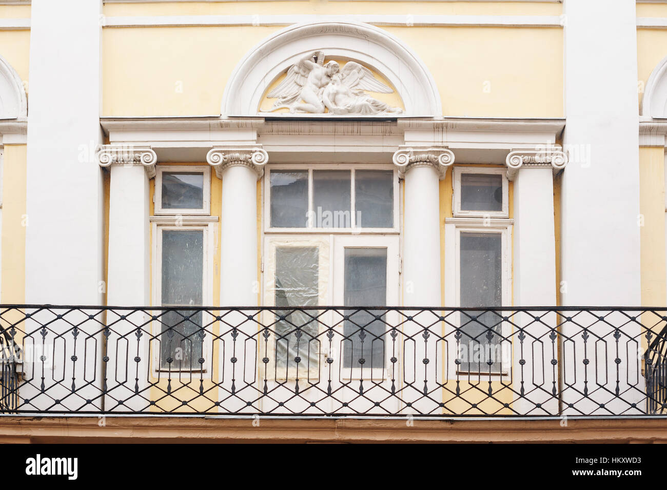 beautiful architecture of the old house with windows Stock Photo - Alamy