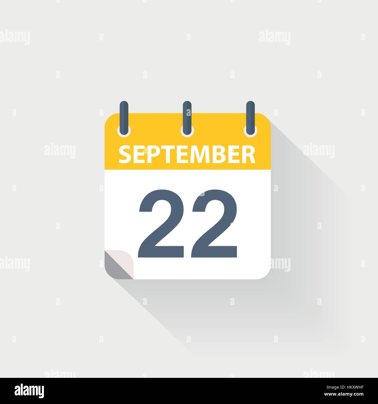 22 september calendar icon on grey background Stock Vector Image & Art ...