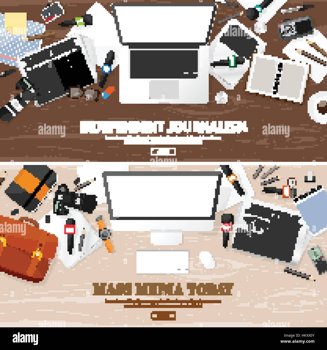 Mass media background in a flat style.Press conference with ...