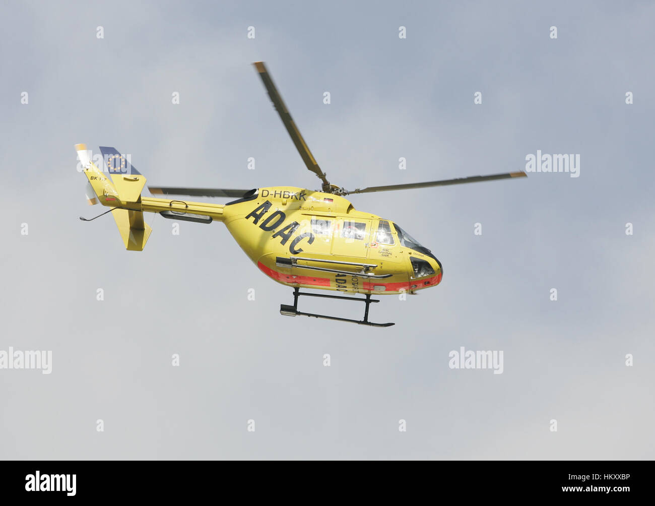 ADAC helicopter in flight Stock Photo - Alamy