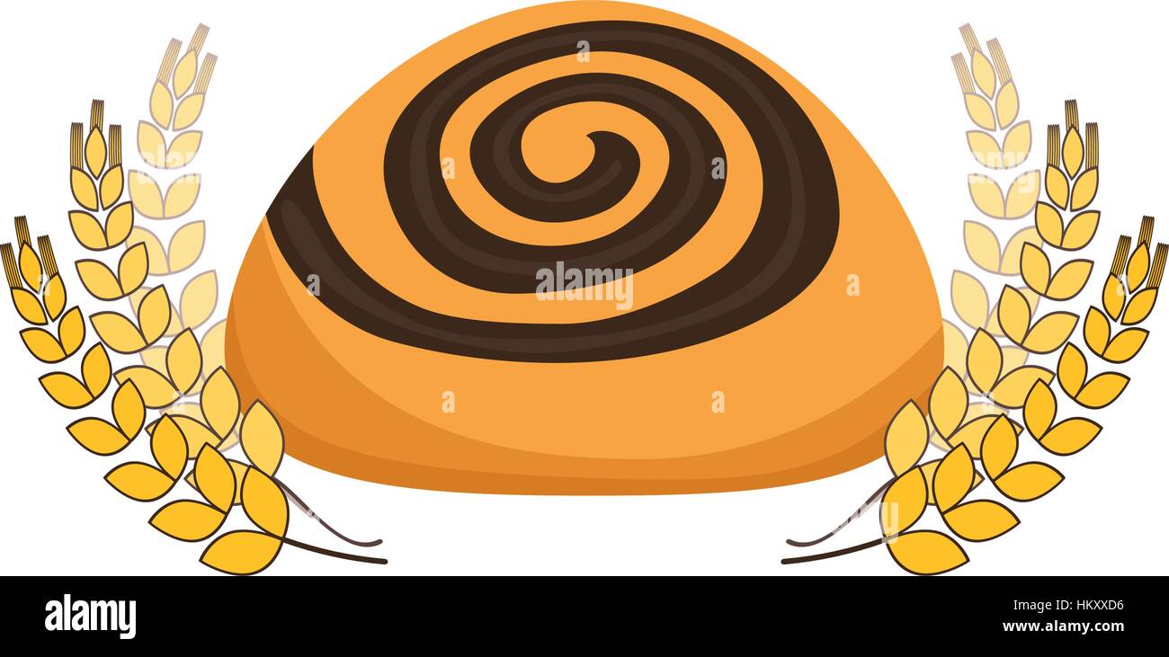 Sweet roll bread icon vector illustration graphic design Stock Vector ...