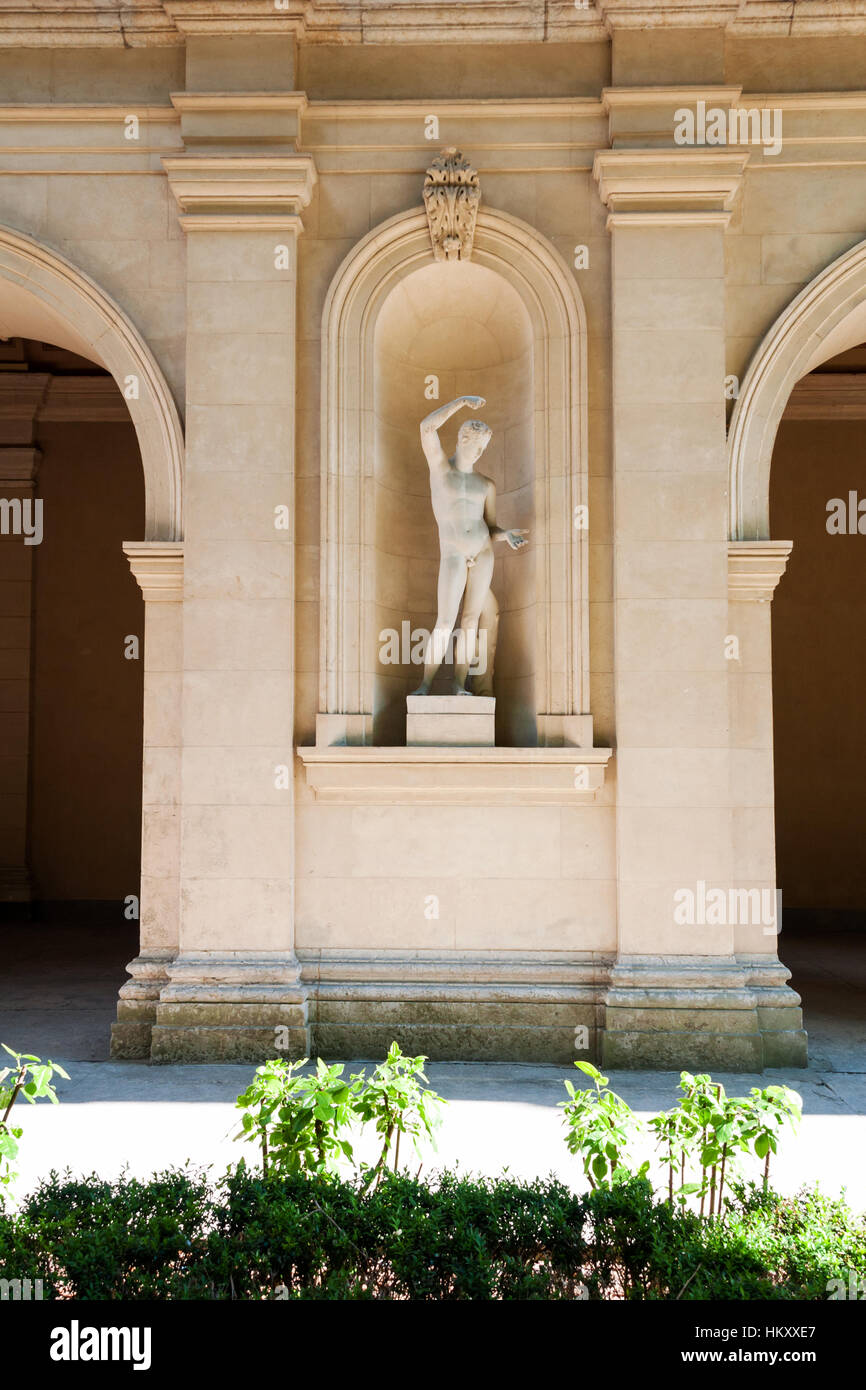 Sculpture in Museum of Fine Arts of Lyon, France. Statues in the park ...