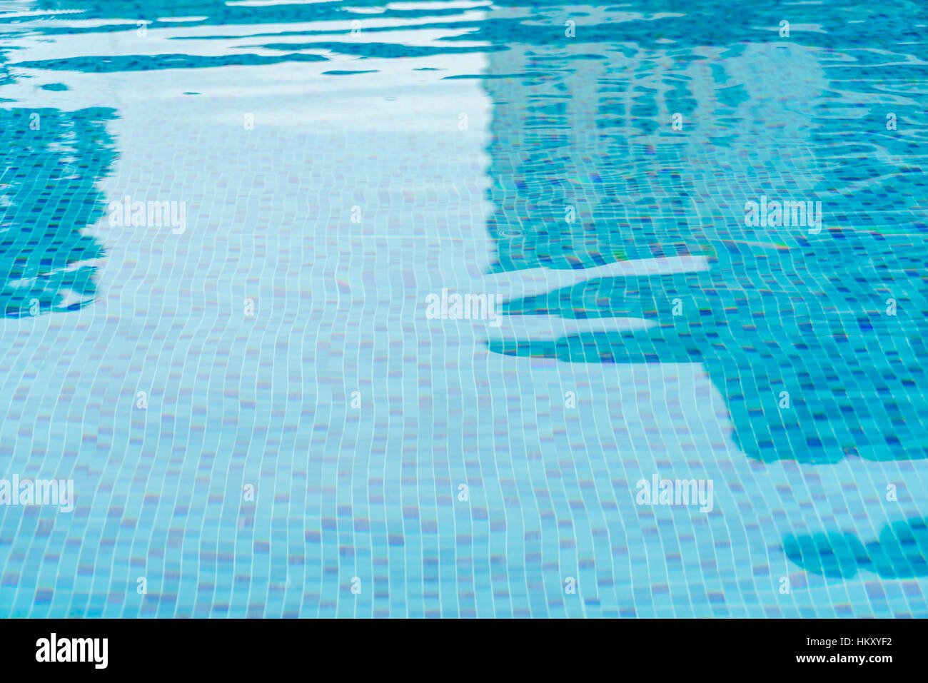 Blue swimming pool rippled water Stock Photo - Alamy