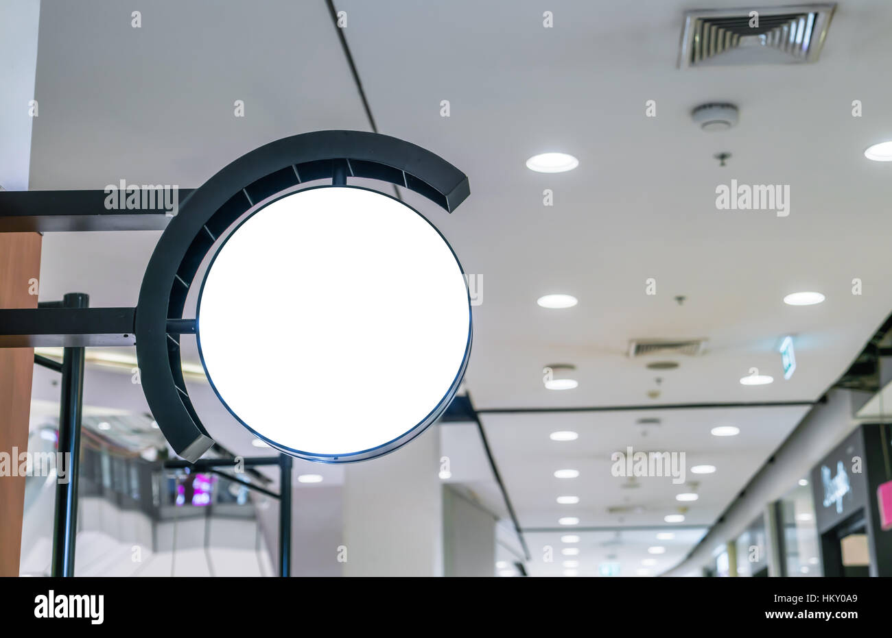 Round shop sign Stock Photo - Alamy