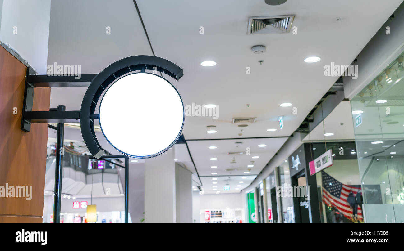 Round shop sign Stock Photo - Alamy