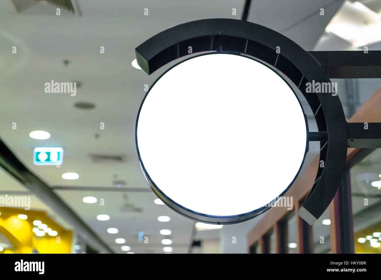 Round shop sign Stock Photo - Alamy