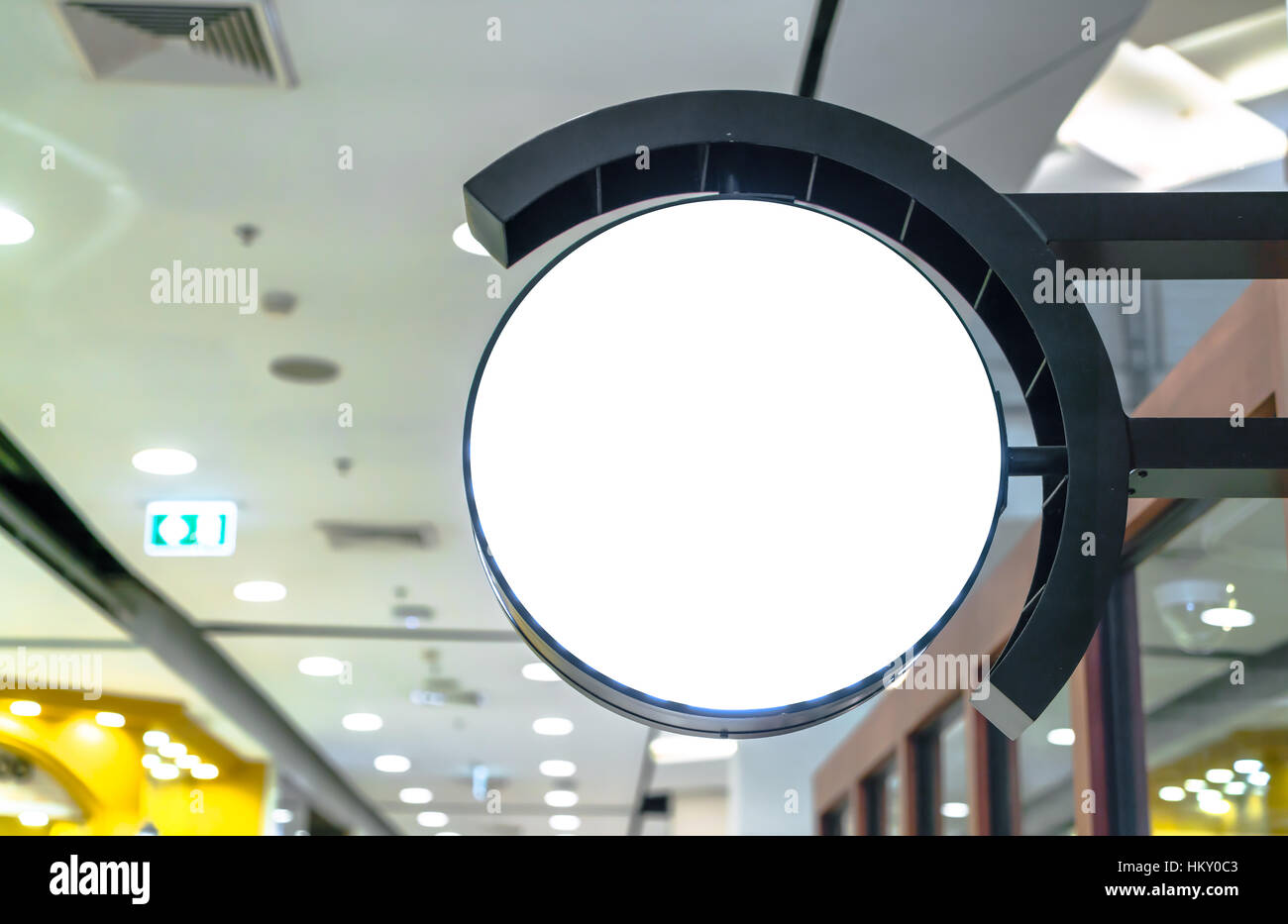 Round shop sign Stock Photo - Alamy