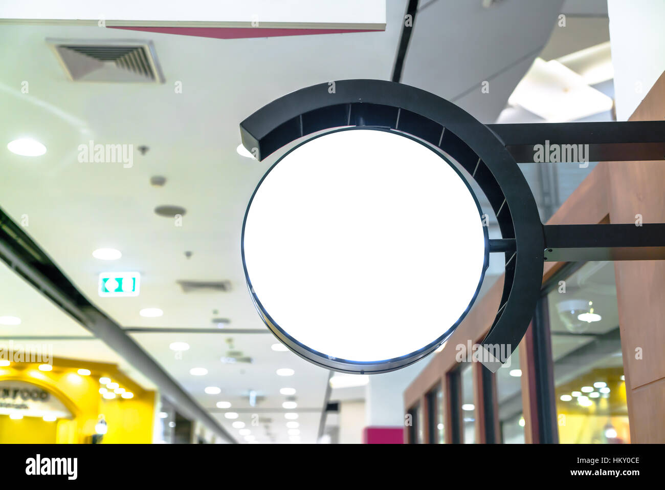 Round shop sign Stock Photo - Alamy