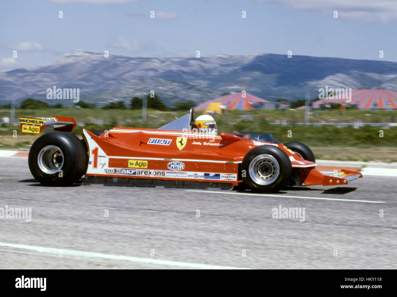 1980 Jody Scheckter SA Ferrari 312T5 Osterreichring Austrian GP 13th FL ...