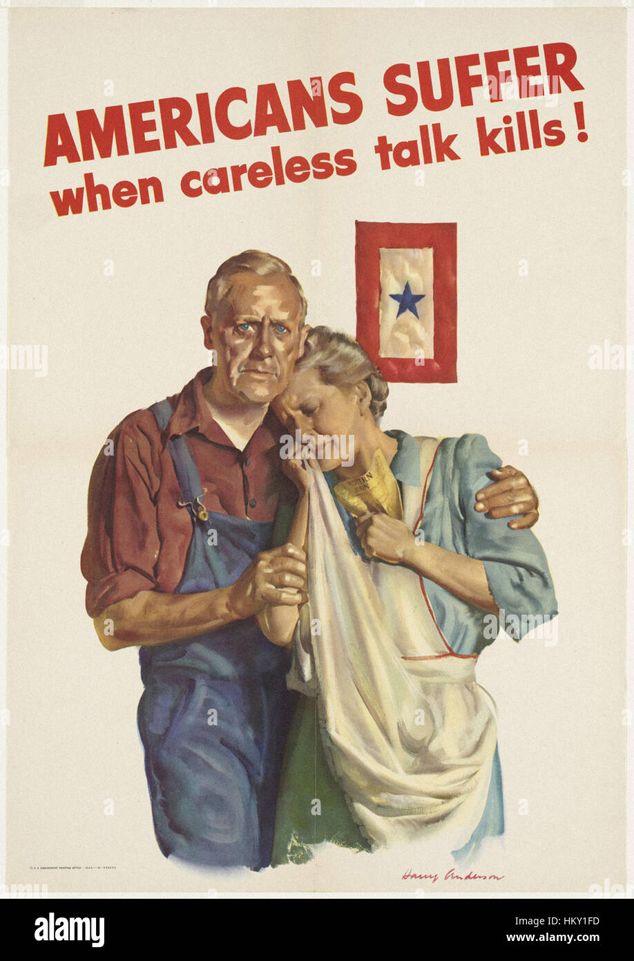 Ww2 poster careless talk hi-res stock photography and images - Alamy