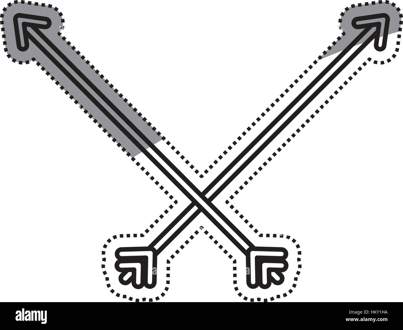 Isolated bow arrow icon vector illustration graphic design Stock Vector ...