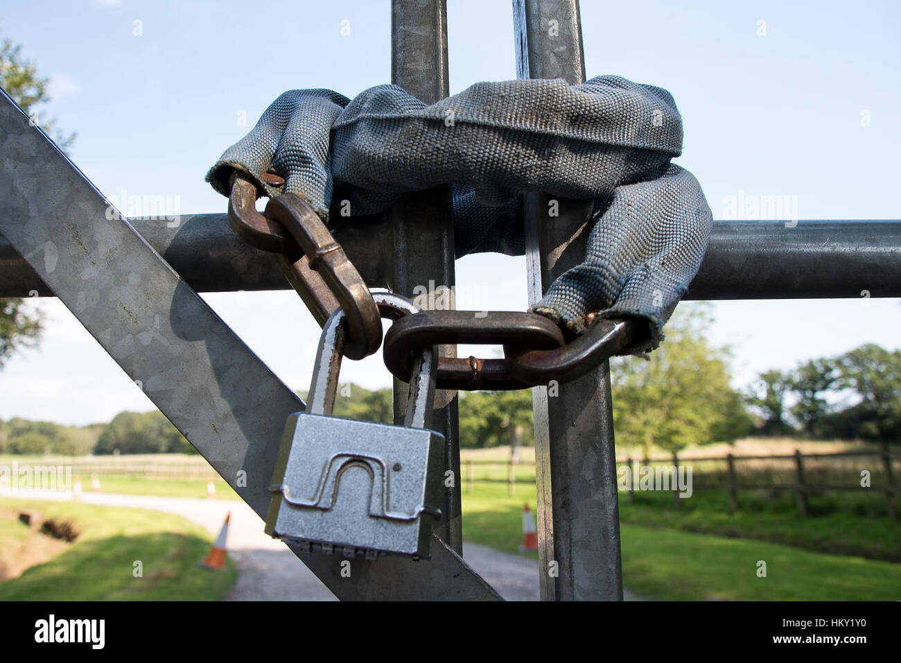 Steel security gate hi-res stock photography and images - Alamy