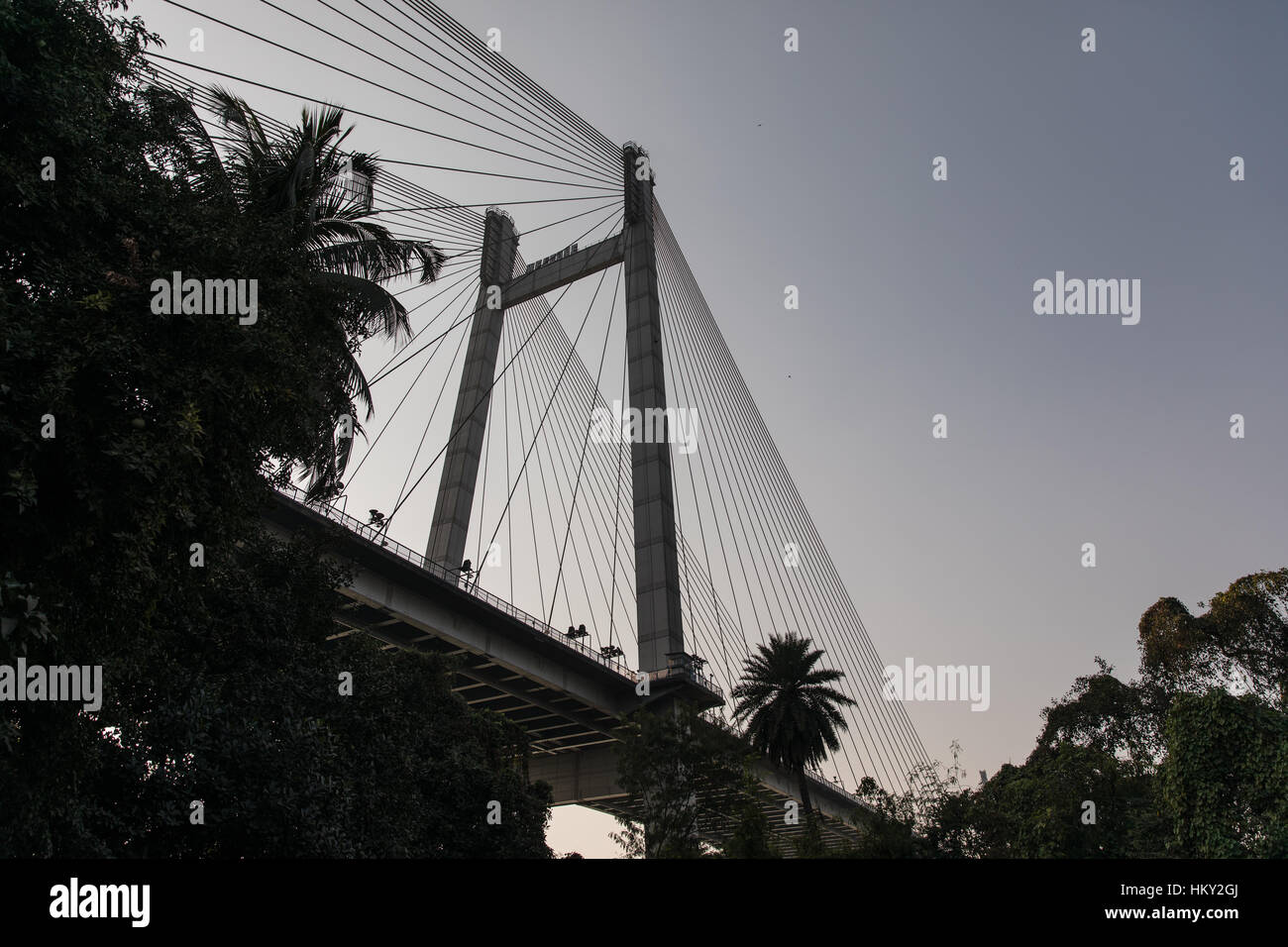 The Hooghly Bridge over the Hooghly River in Kolkata (Calcutta), West ...