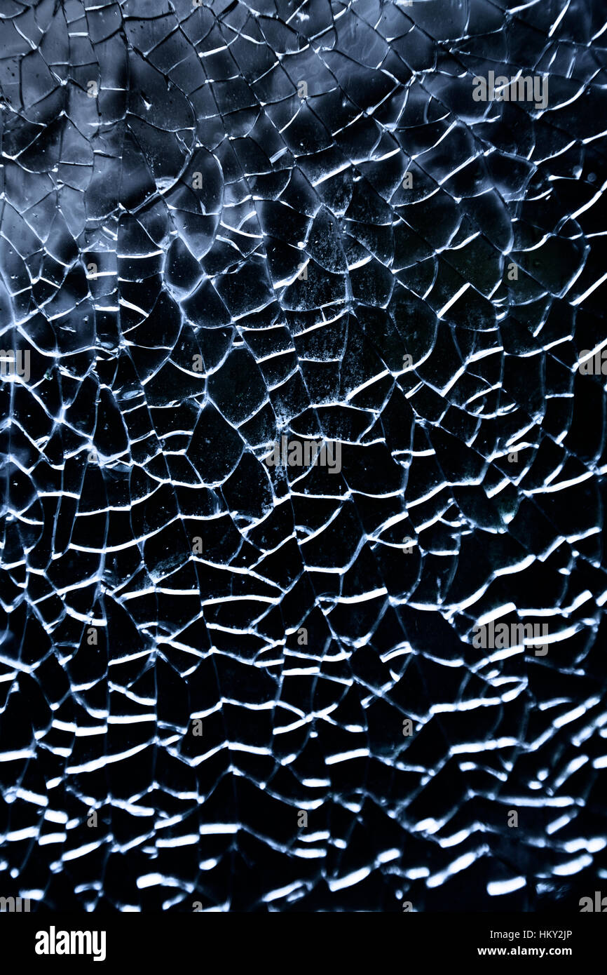 Smashed - shattered glass window Stock Photo - Alamy