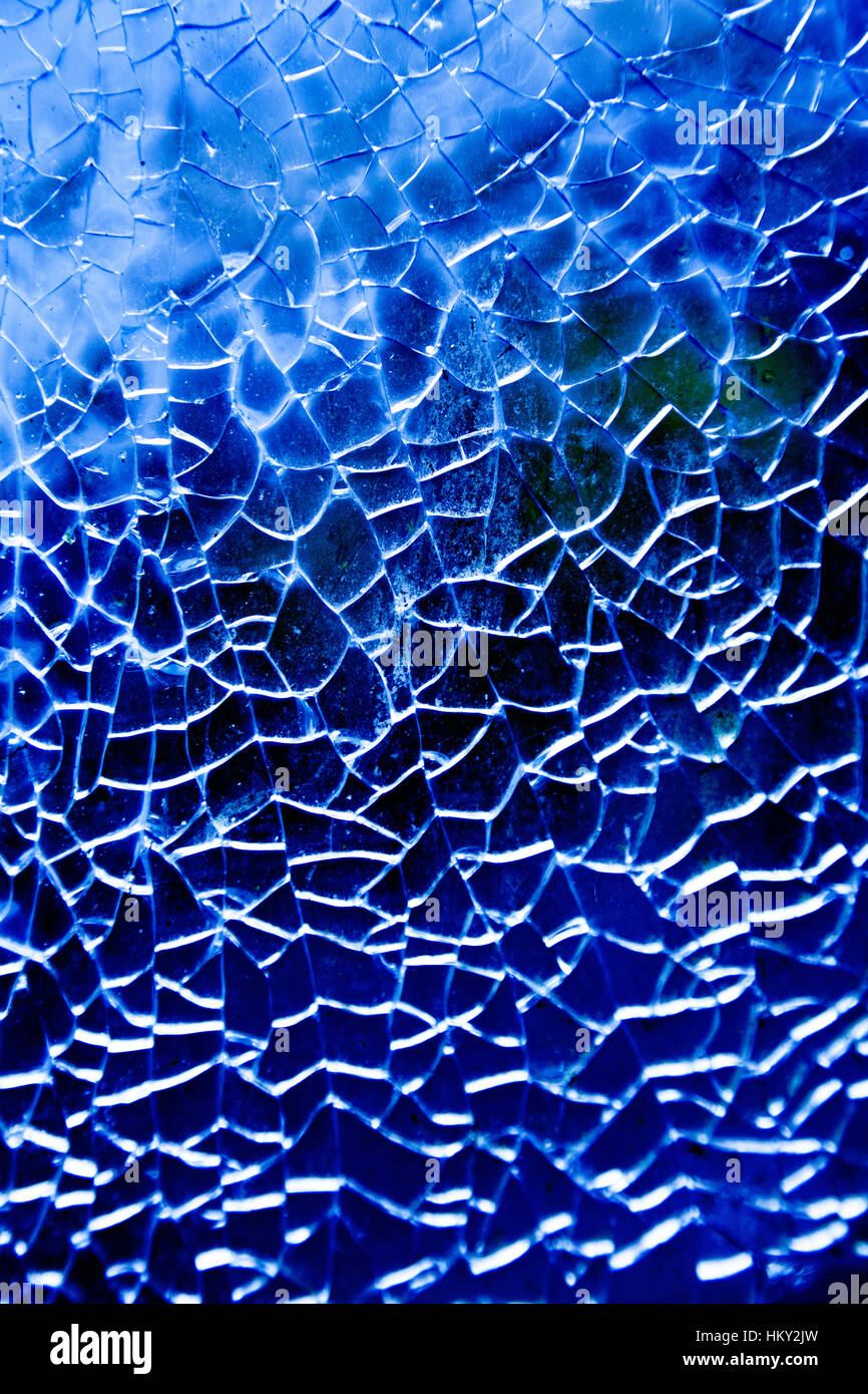 Smashed - shattered glass window Stock Photo - Alamy