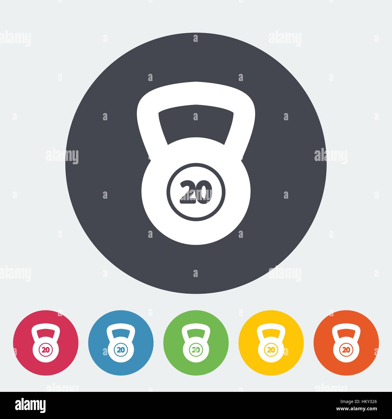 Sport weight. Single flat icon on the circle. Vector illustration Stock ...