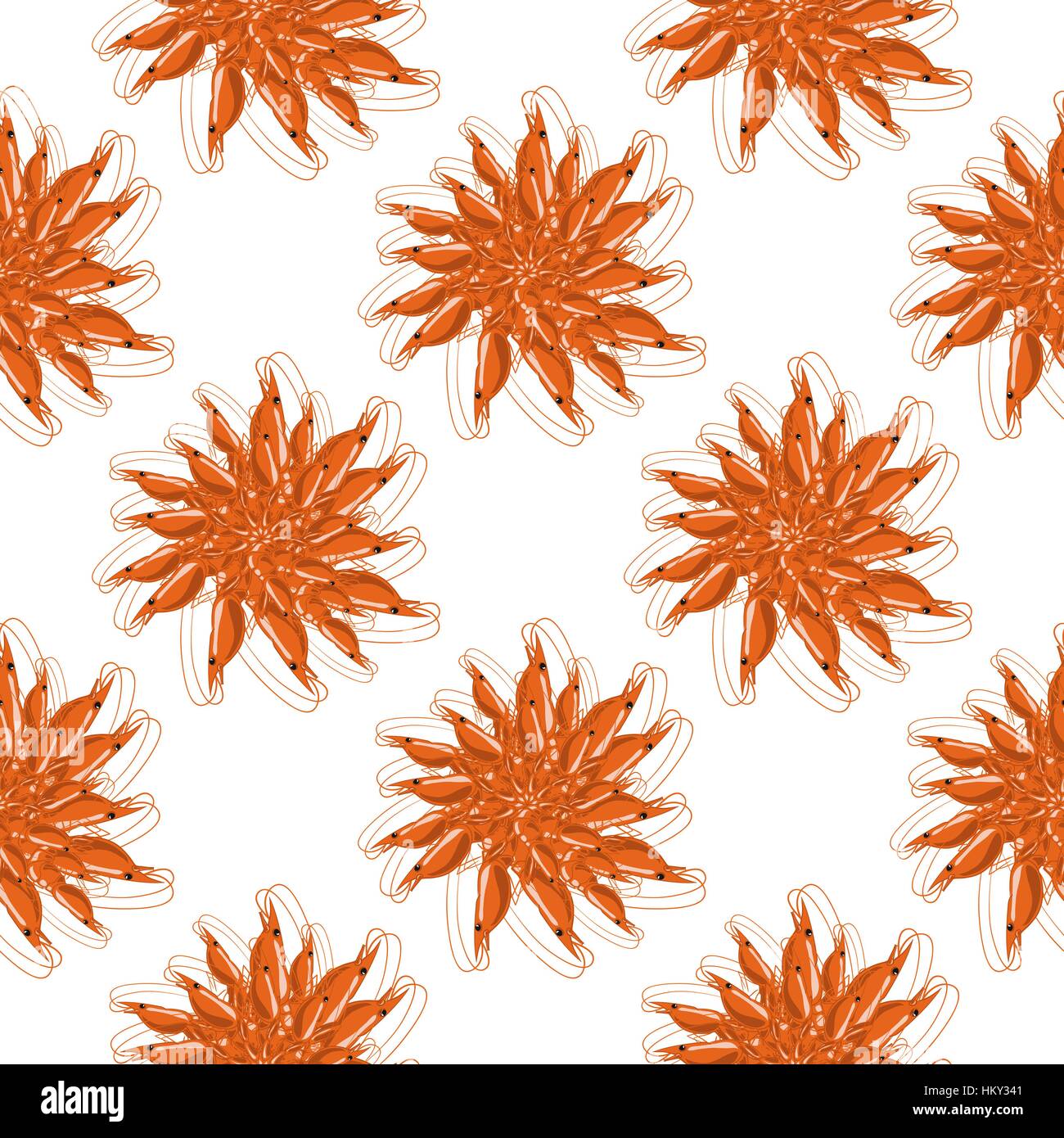 Seamless shrimps pattern Stock Vector Images - Alamy