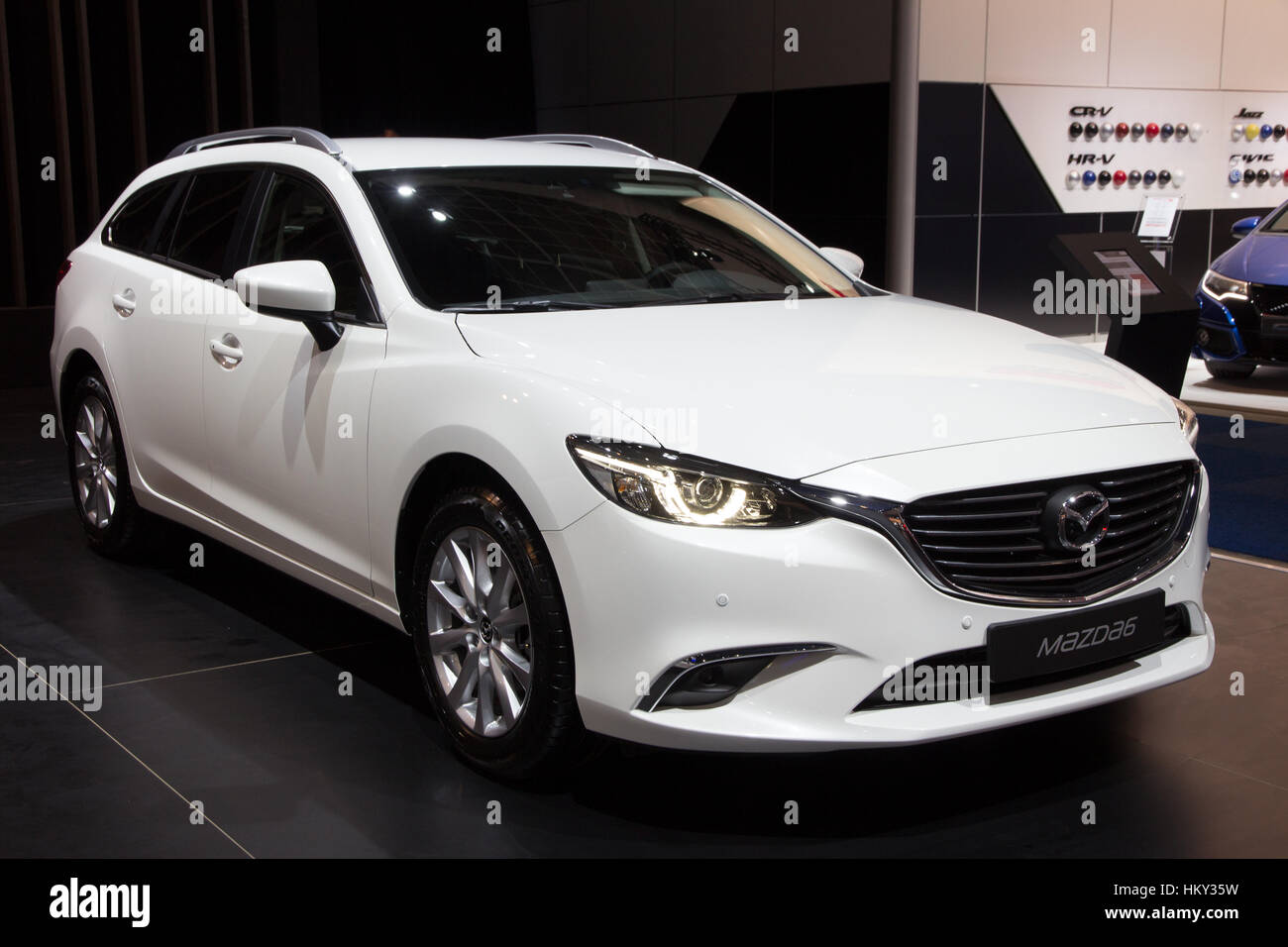 BRUSSELS - JAN 12, 2016: Mazda 6 on display at the Brussels Motor Show ...