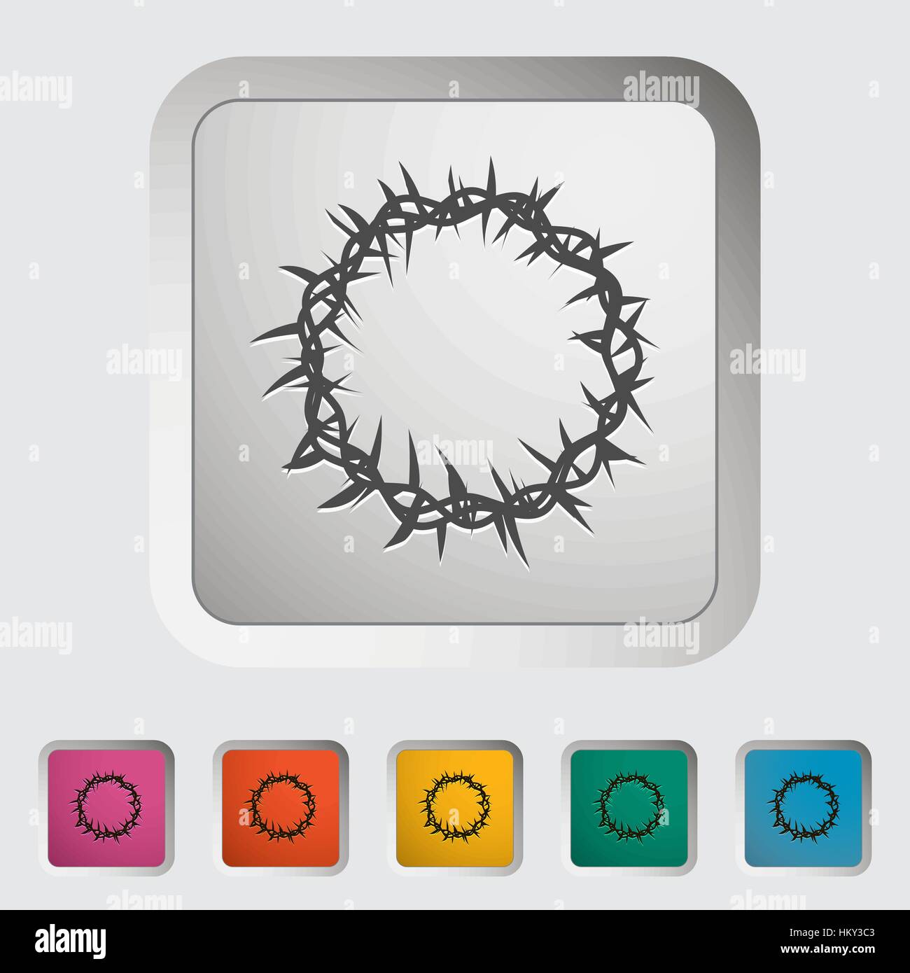 ?rown of thorns single icon. Vector illustration Stock Vector Image ...