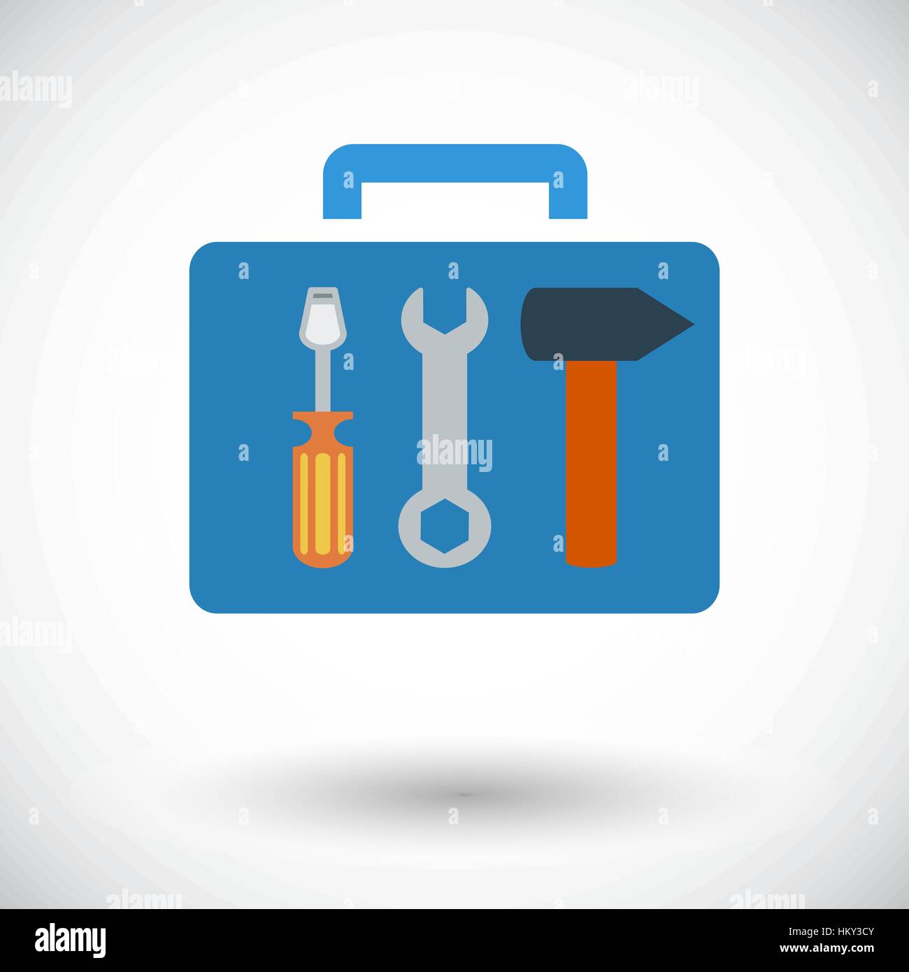 Tool box. Single flat icon on white background. Vector illustration ...
