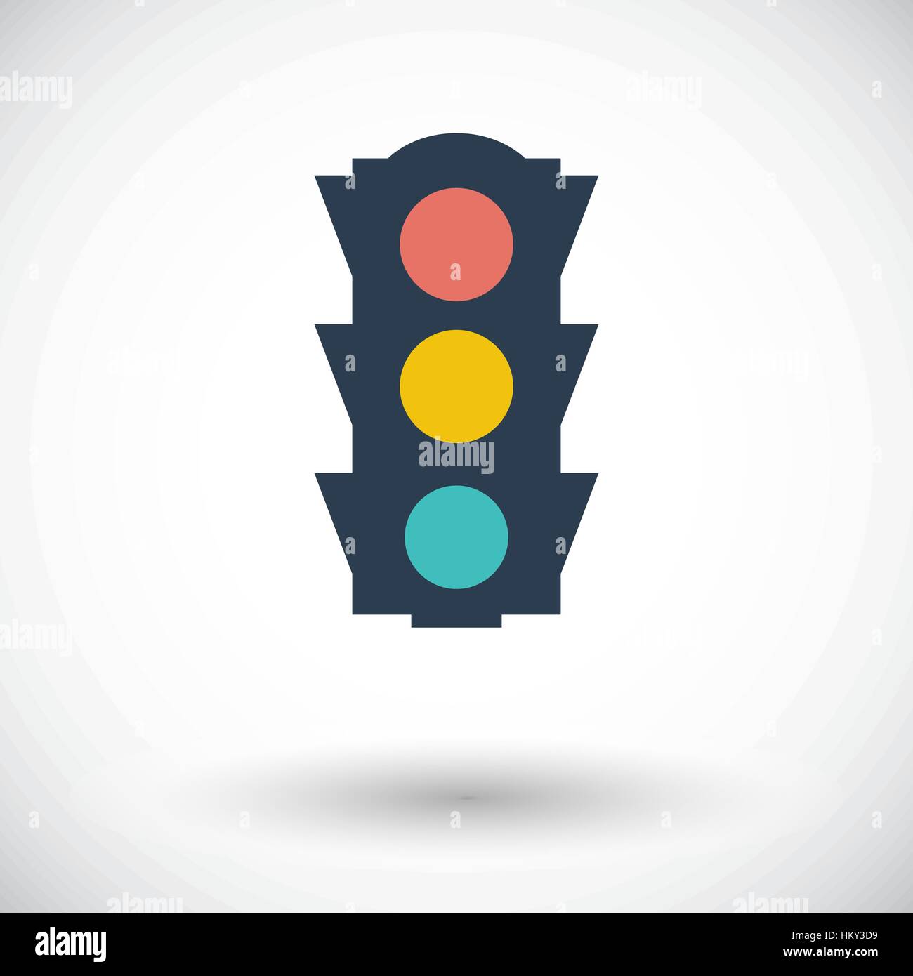 Traffic light. Single flat icon on white background. Vector ...
