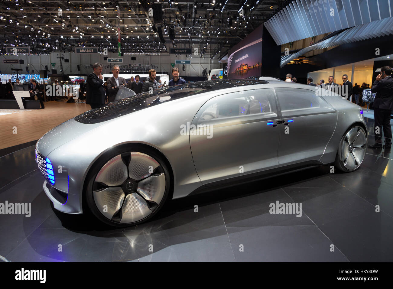 GENEVA, SWITZERLAND - MARCH 1, 2016: Mercedes Benz autonomous concept ...