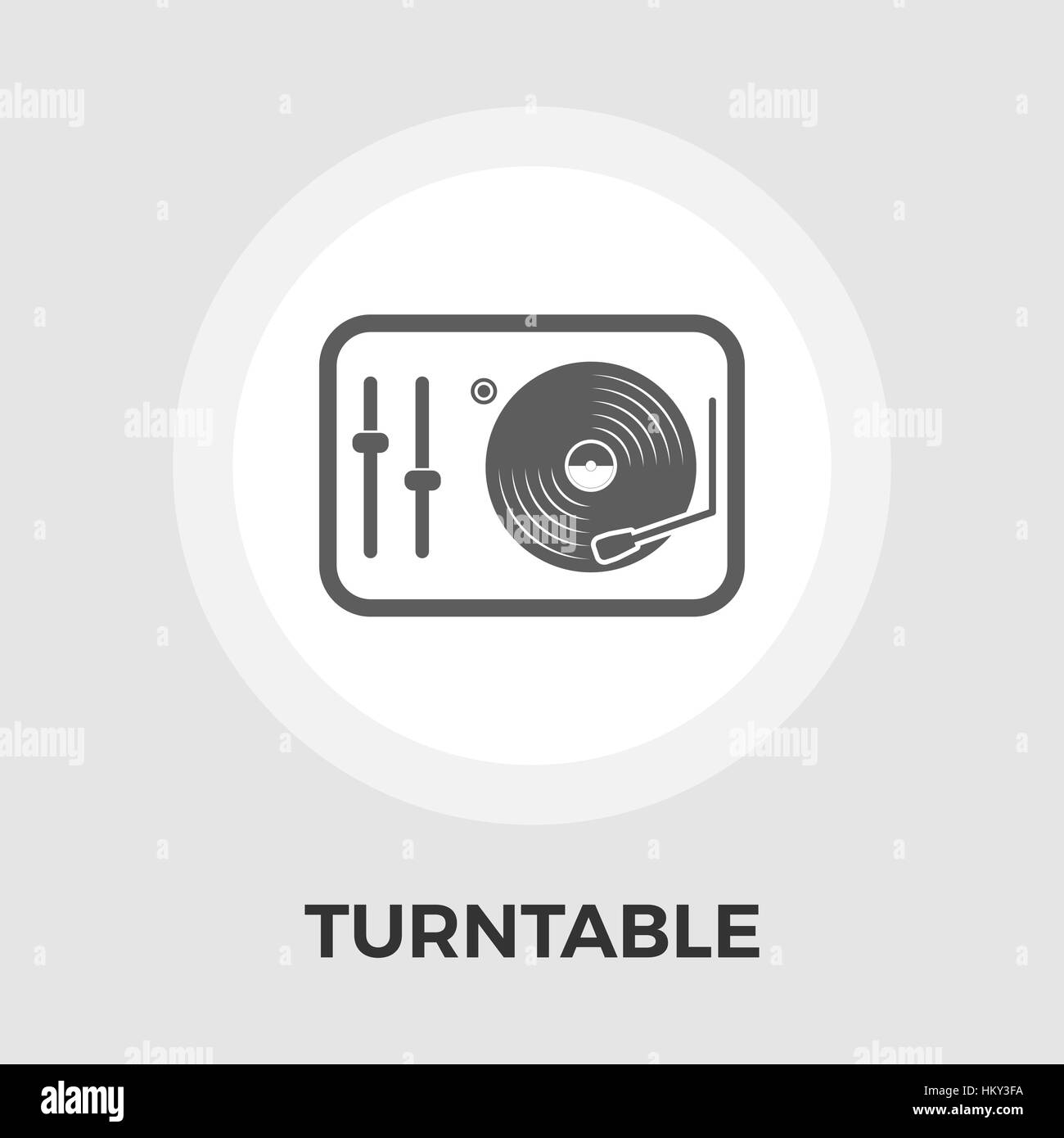 Turntable icon vector. Flat icon isolated on the white background ...
