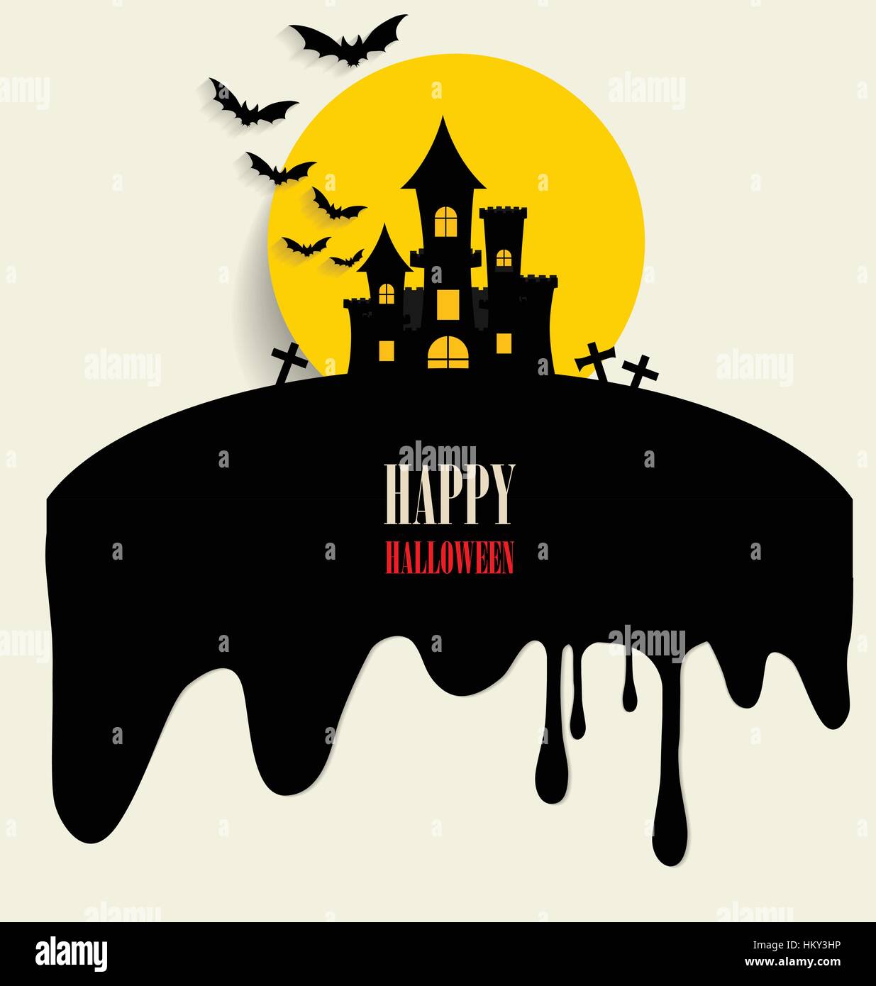 Happy Halloween design background. Vector illustration Stock Vector ...