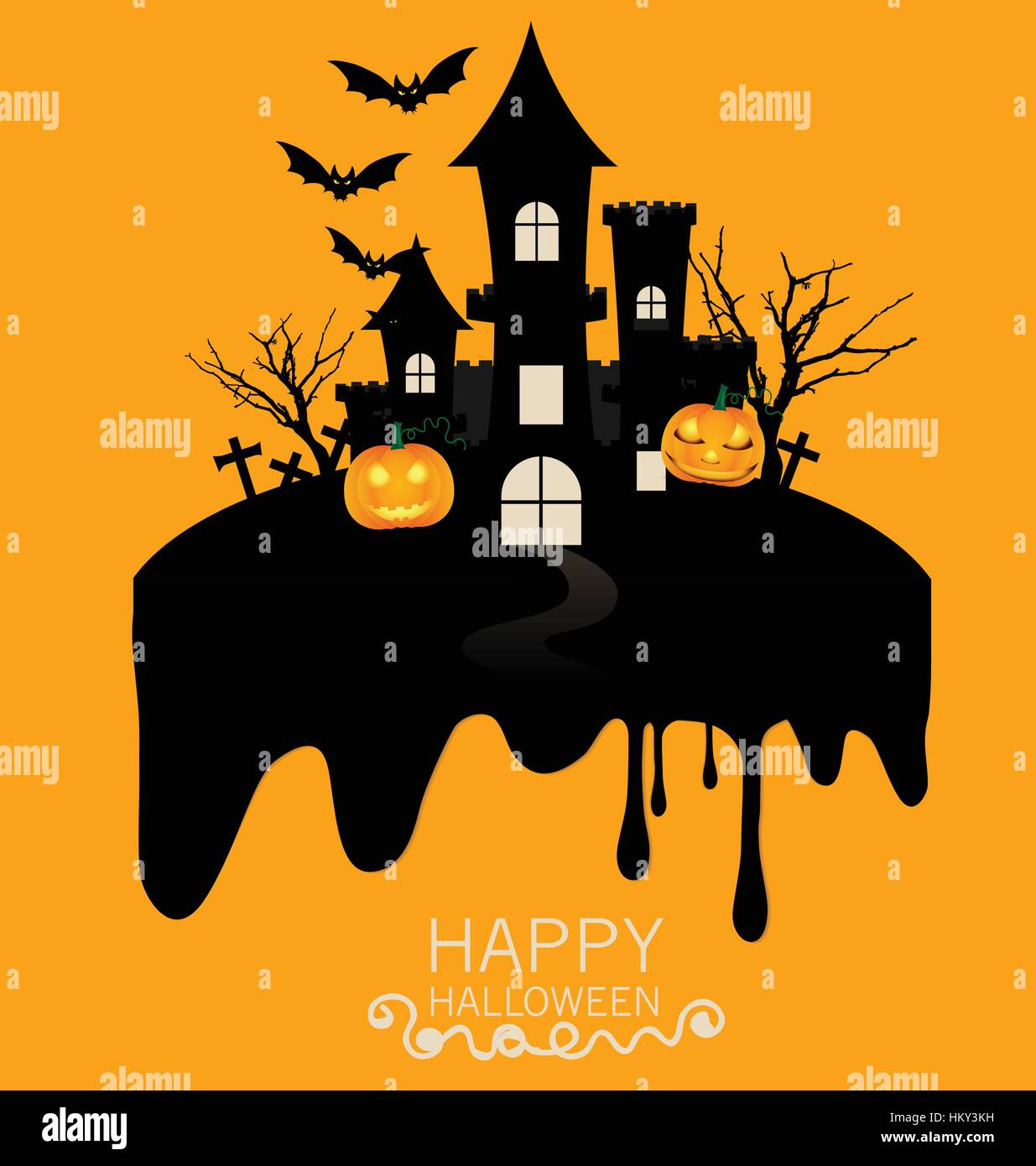 Happy Halloween design background. Vector illustration Stock Vector ...