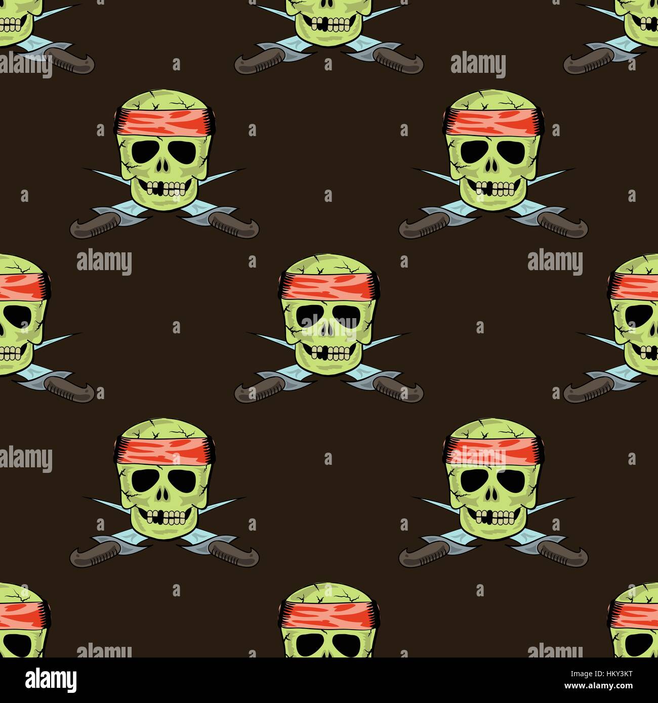 Skull Cross sharp Dagger Seamless Pattern Stock Vector Image & Art - Alamy