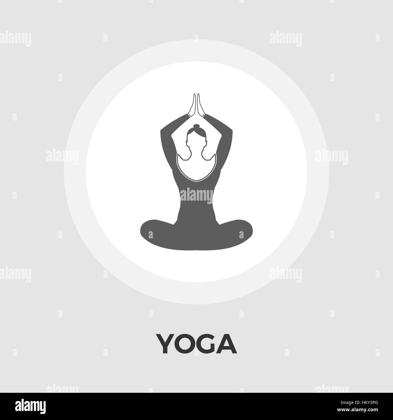 Yoga icon vector. Flat icon isolated on the white background. Editable ...