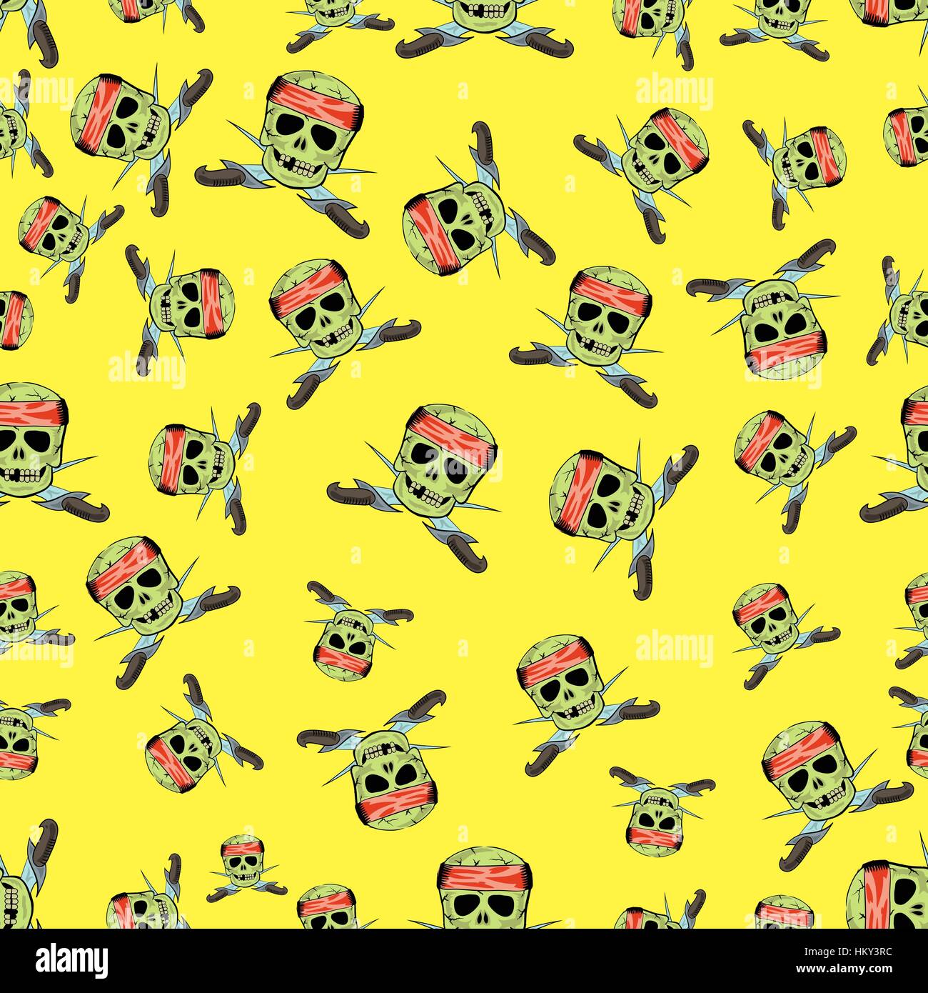 Skull Cross Sharp Dagger Seamless Pattern Stock Vector Image & Art - Alamy