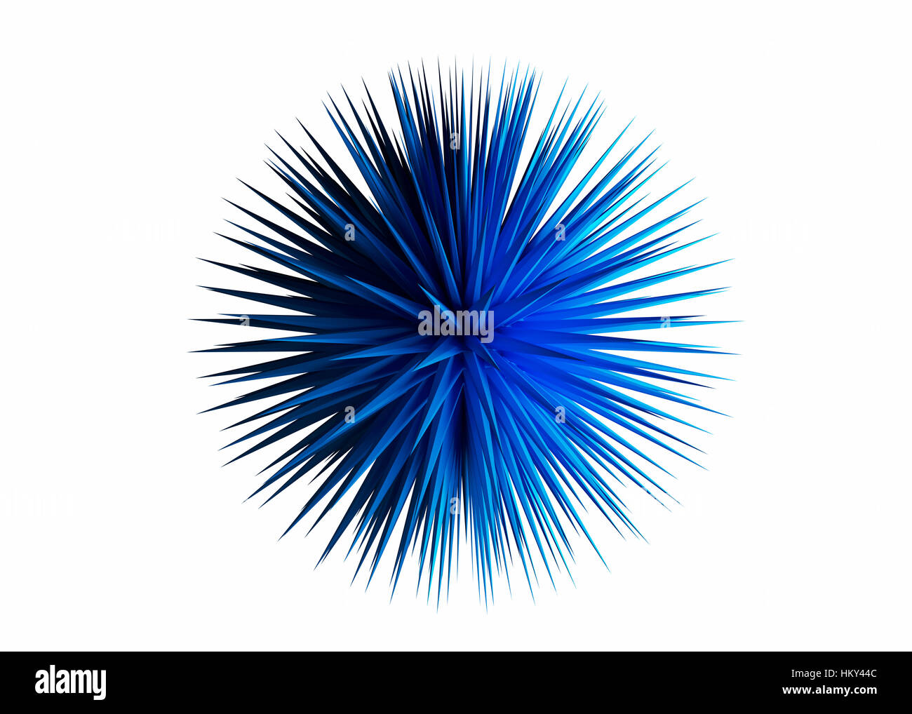 Abstract 3D sharp object isolated on the white background. Rendered ...