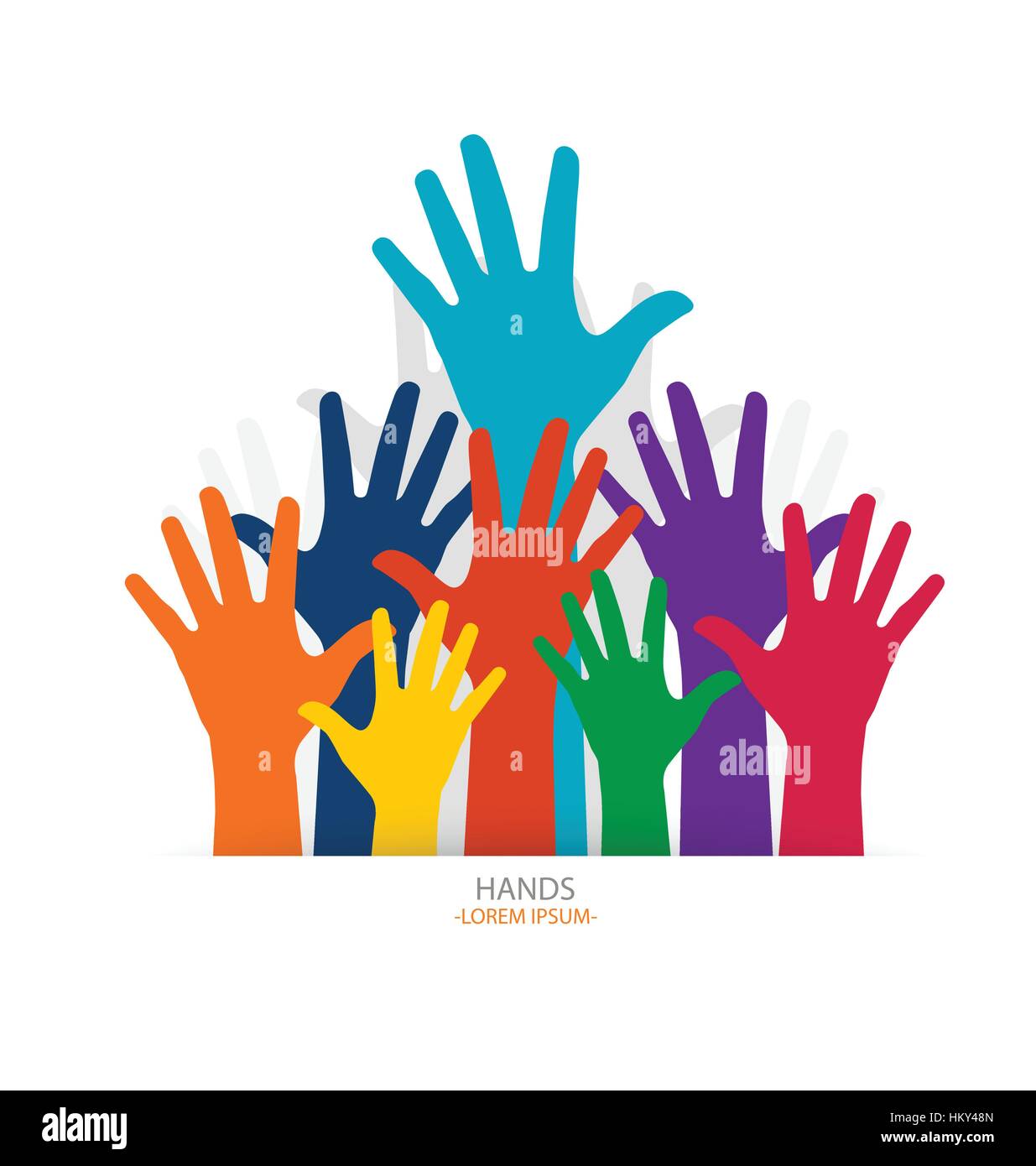 Photo of raised hands. Vector illustration Stock Vector Image & Art - Alamy