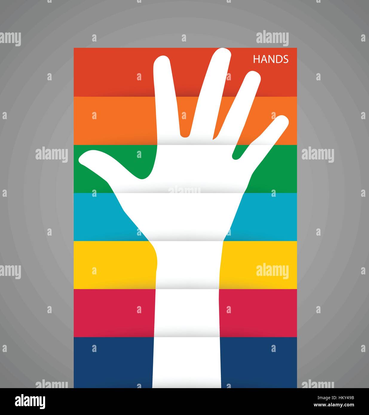 Photo of raised hand. Vector illustration Stock Vector Image & Art - Alamy