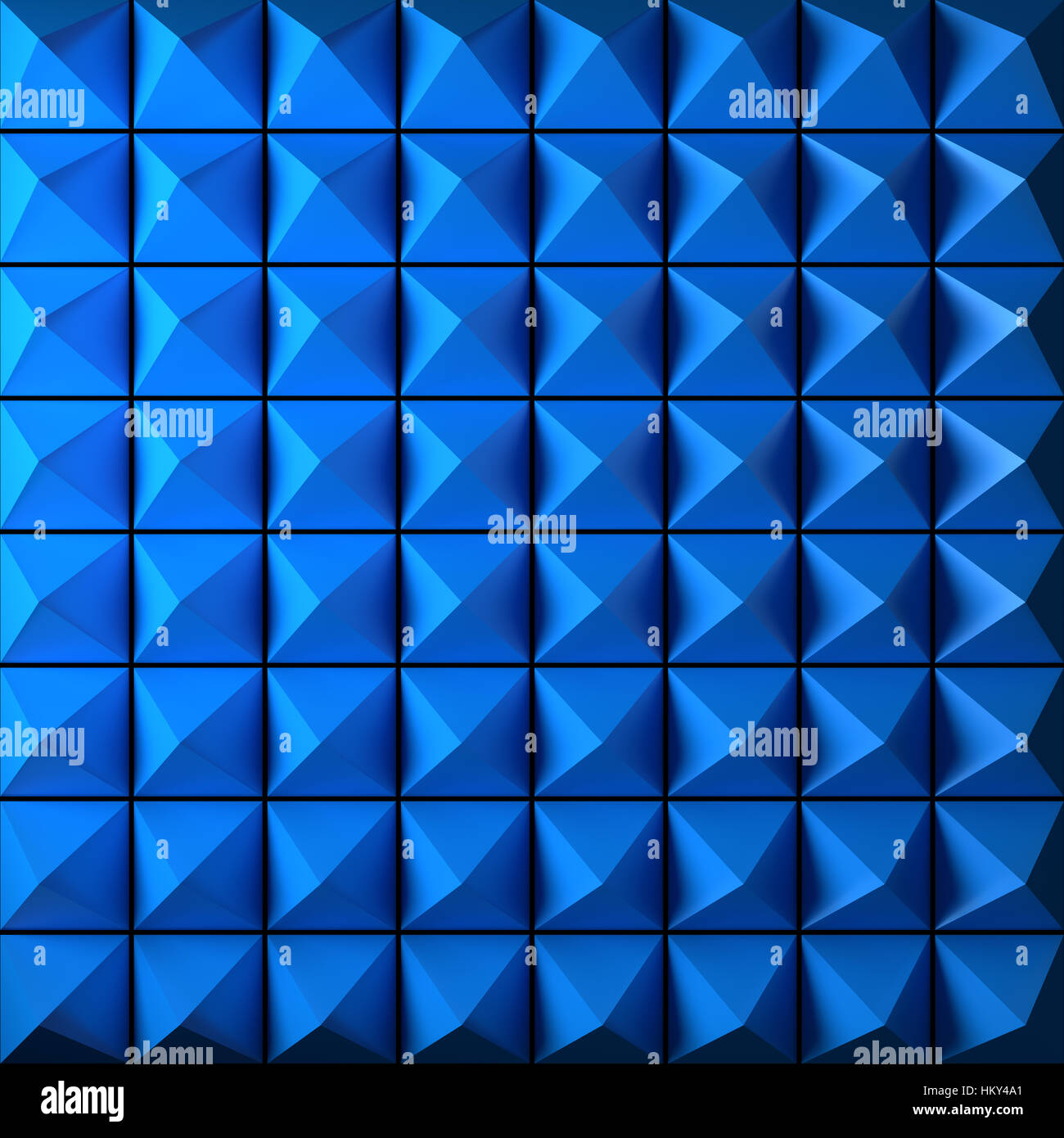 Blue pyramid as abstract background. 3D rendered pattern Stock Photo ...