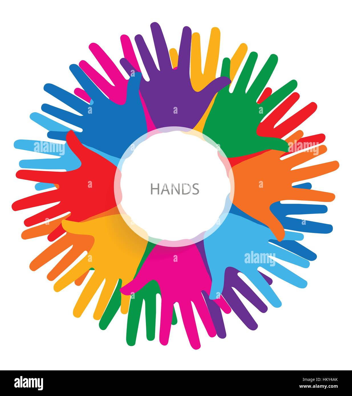 Colorful hands. Vector illustration Stock Vector Image & Art - Alamy