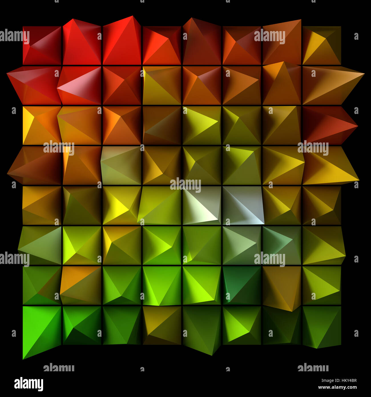 Sharp random pyramids. Abstract futuristic background, desing or ...