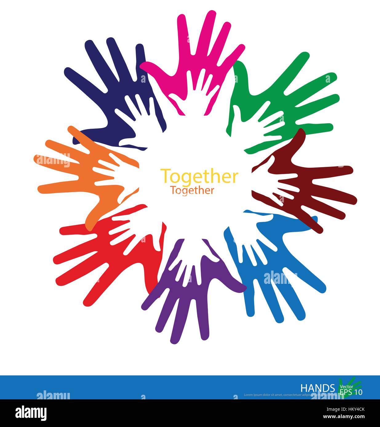 Colorful hands. Vector illustration Stock Vector Image & Art - Alamy