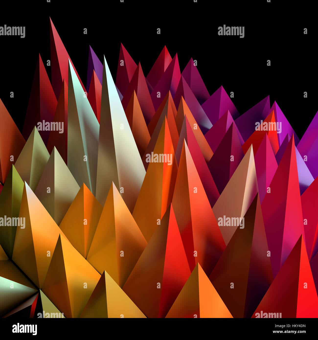 Sharp random pyramids. Abstract futuristic background Stock Photo - Alamy
