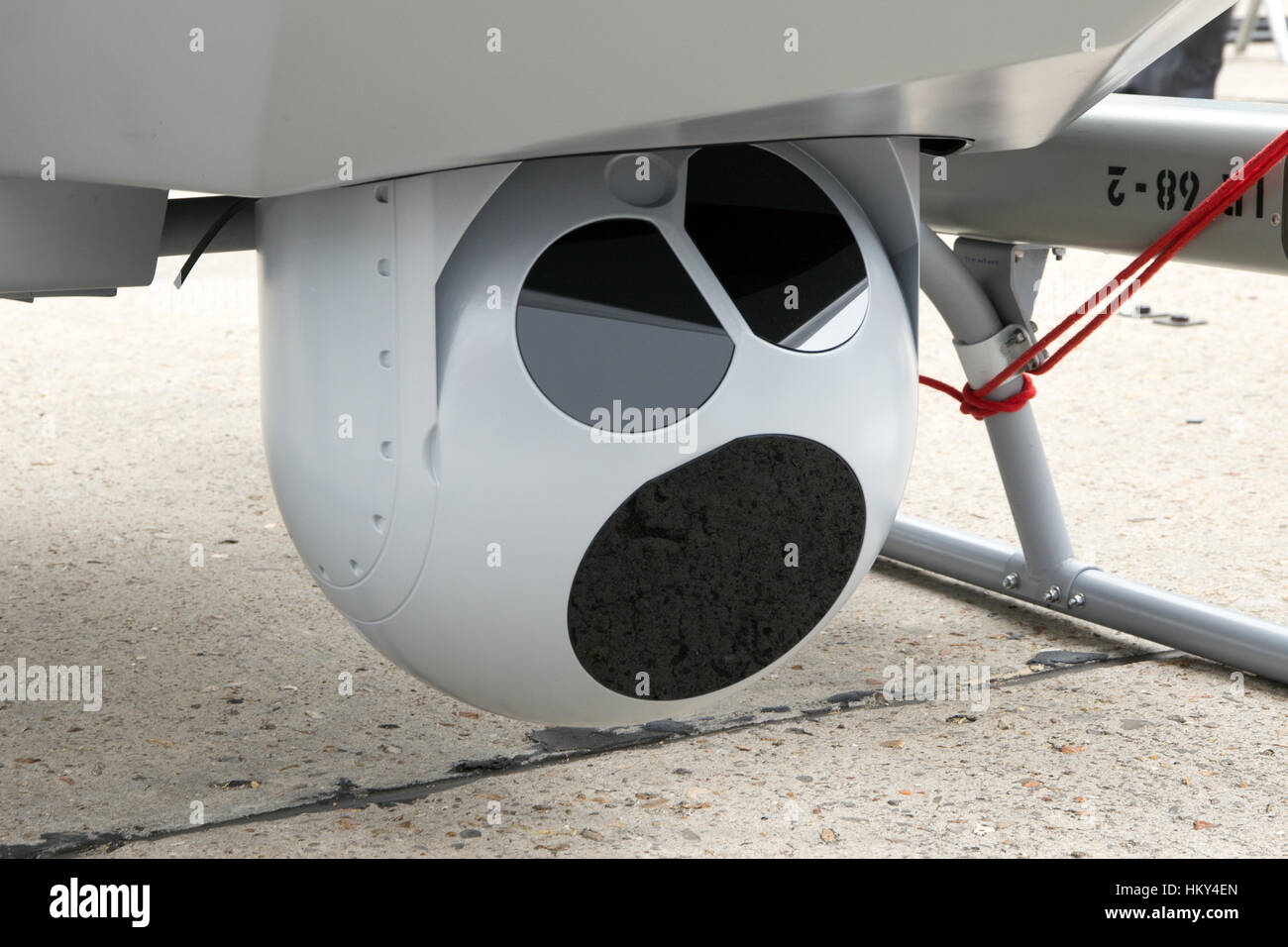 PARIS-LE BOURGET - JUN 18, 2015: Camera on a Airbus UAV at the 51st ...