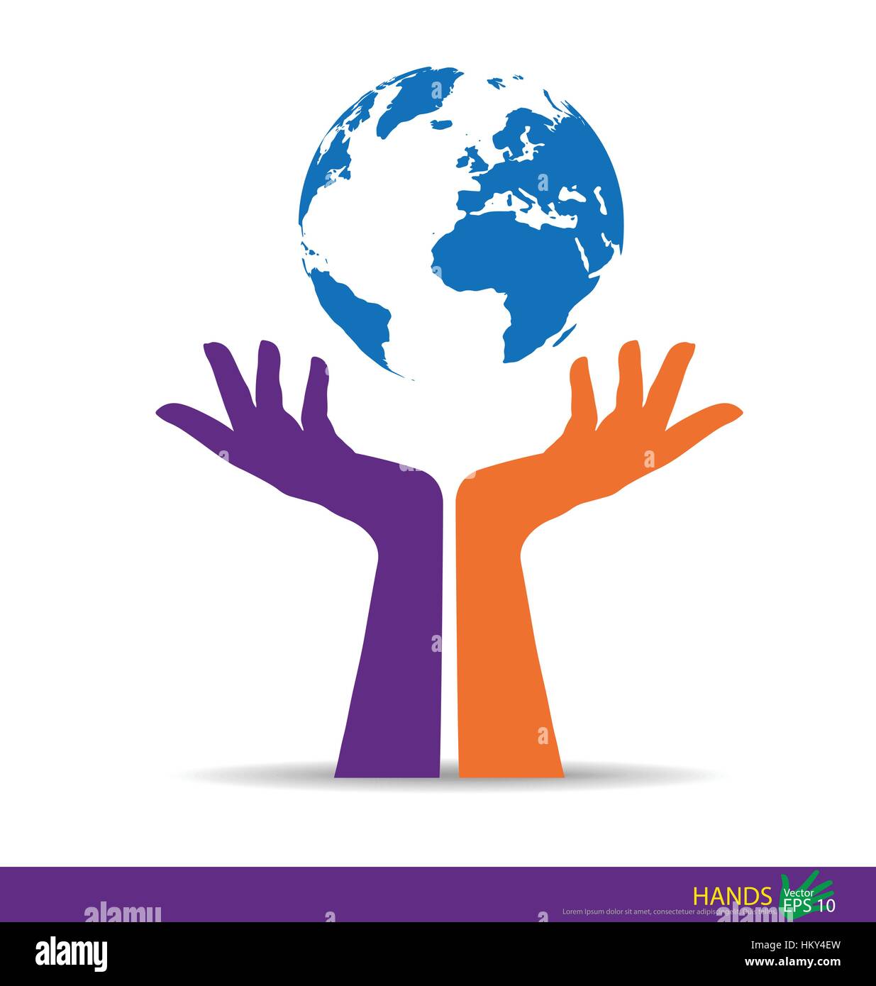 Hand Met Wereldbol Vector