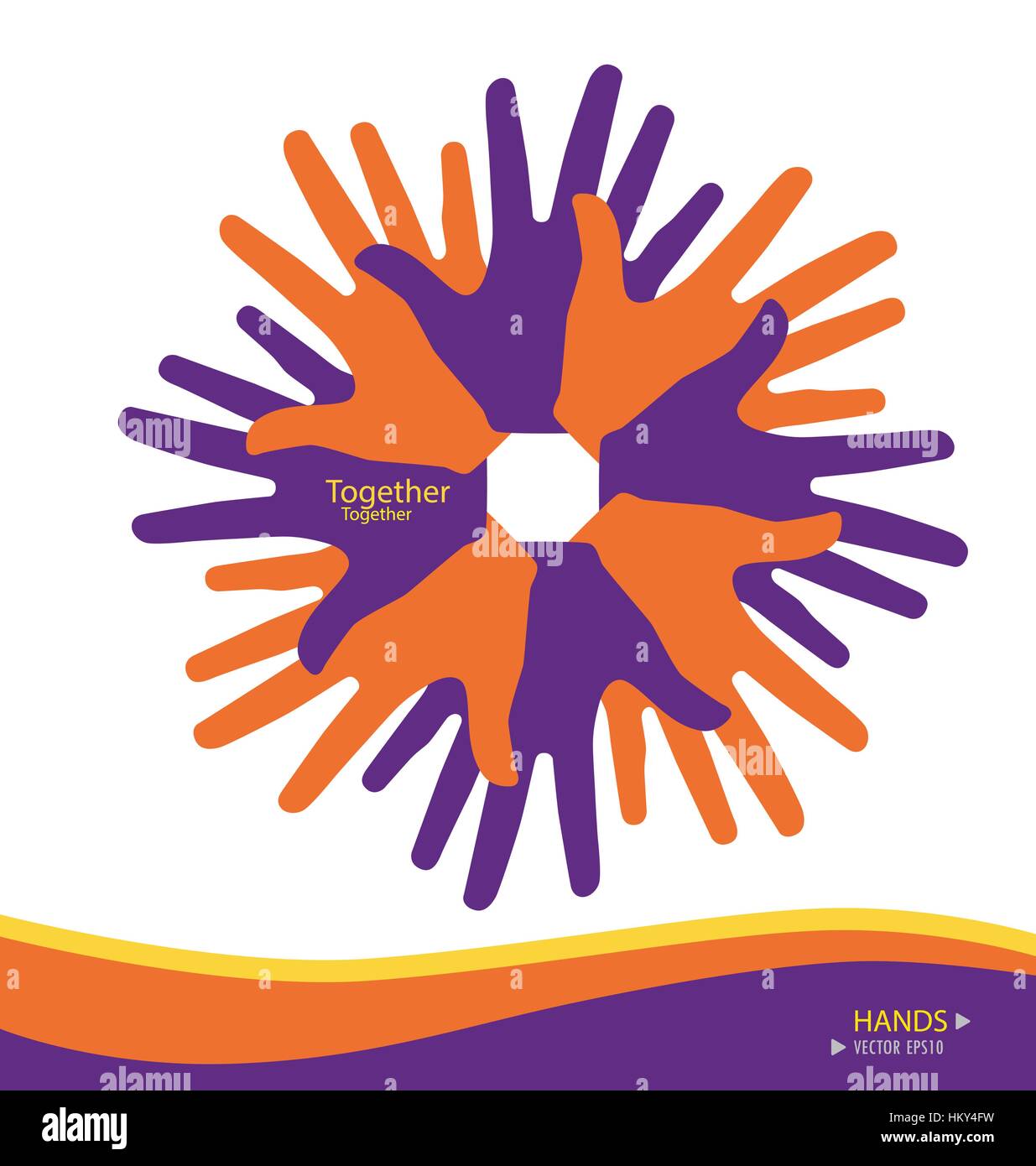 Colorful hands. Vector illustration Stock Vector Image & Art - Alamy