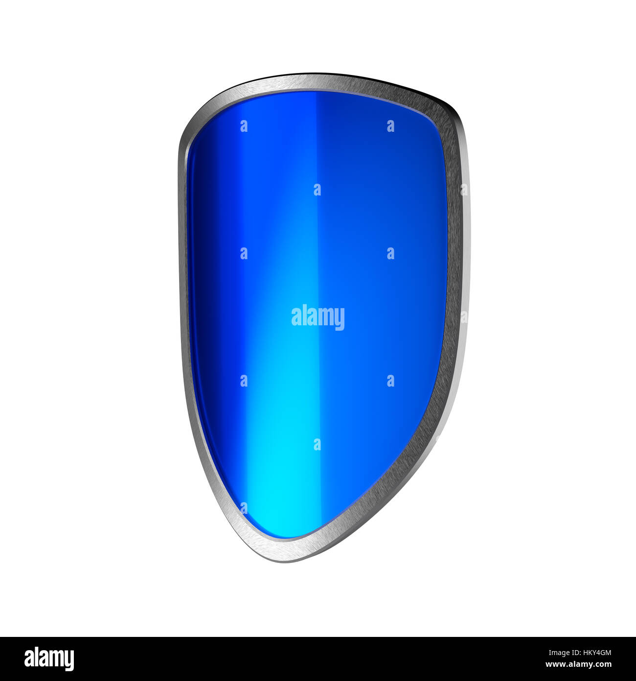 Blue shield isolated on the white background Stock Photo - Alamy