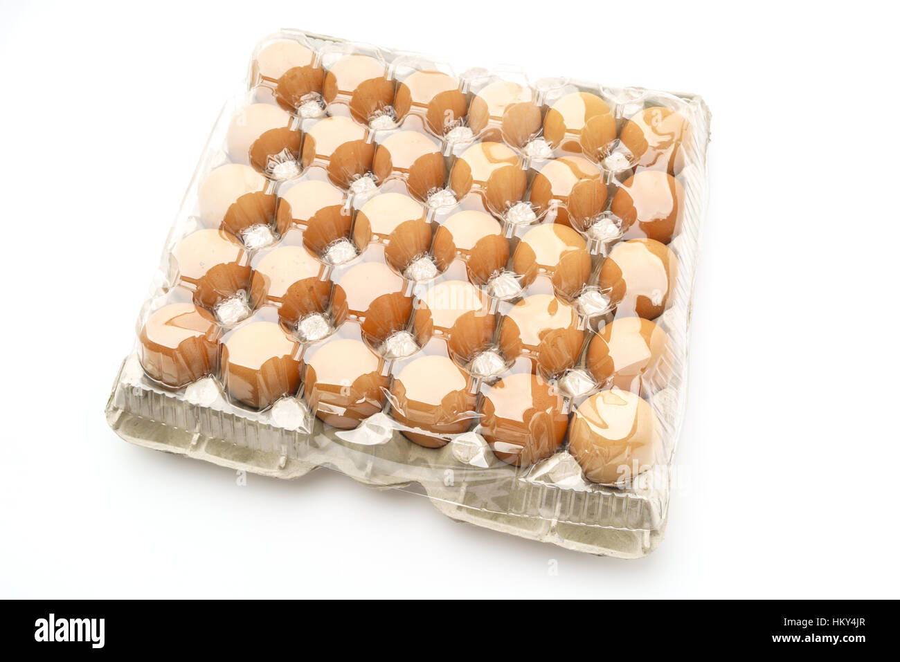 Fresh eggs in package on White Background Stock Photo - Alamy