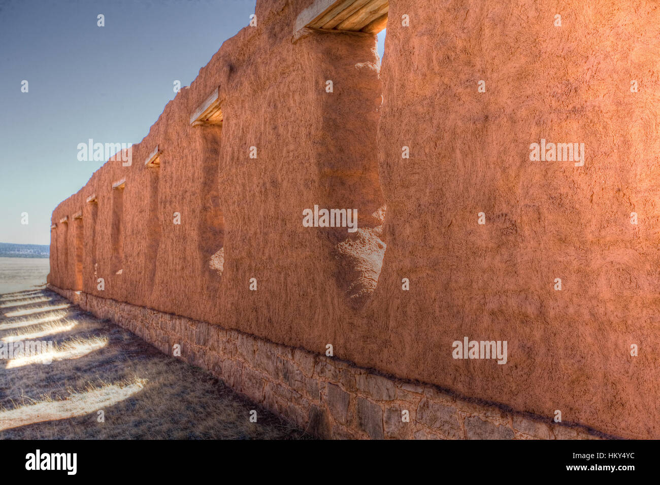 Wall that was part of a fort that was in New Mexico Stock Photo - Alamy